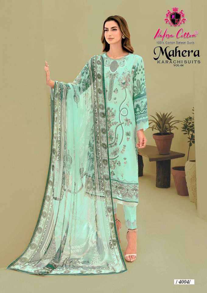Nafisa Mahera Vol 4 Karachi Cotton Printed Dress Material